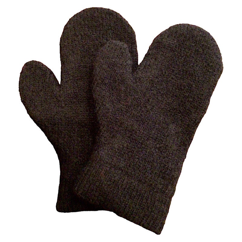 Tey Art Caraveli Lined Alpaca Mittens in Black CARAV | Paloma Clothing ...